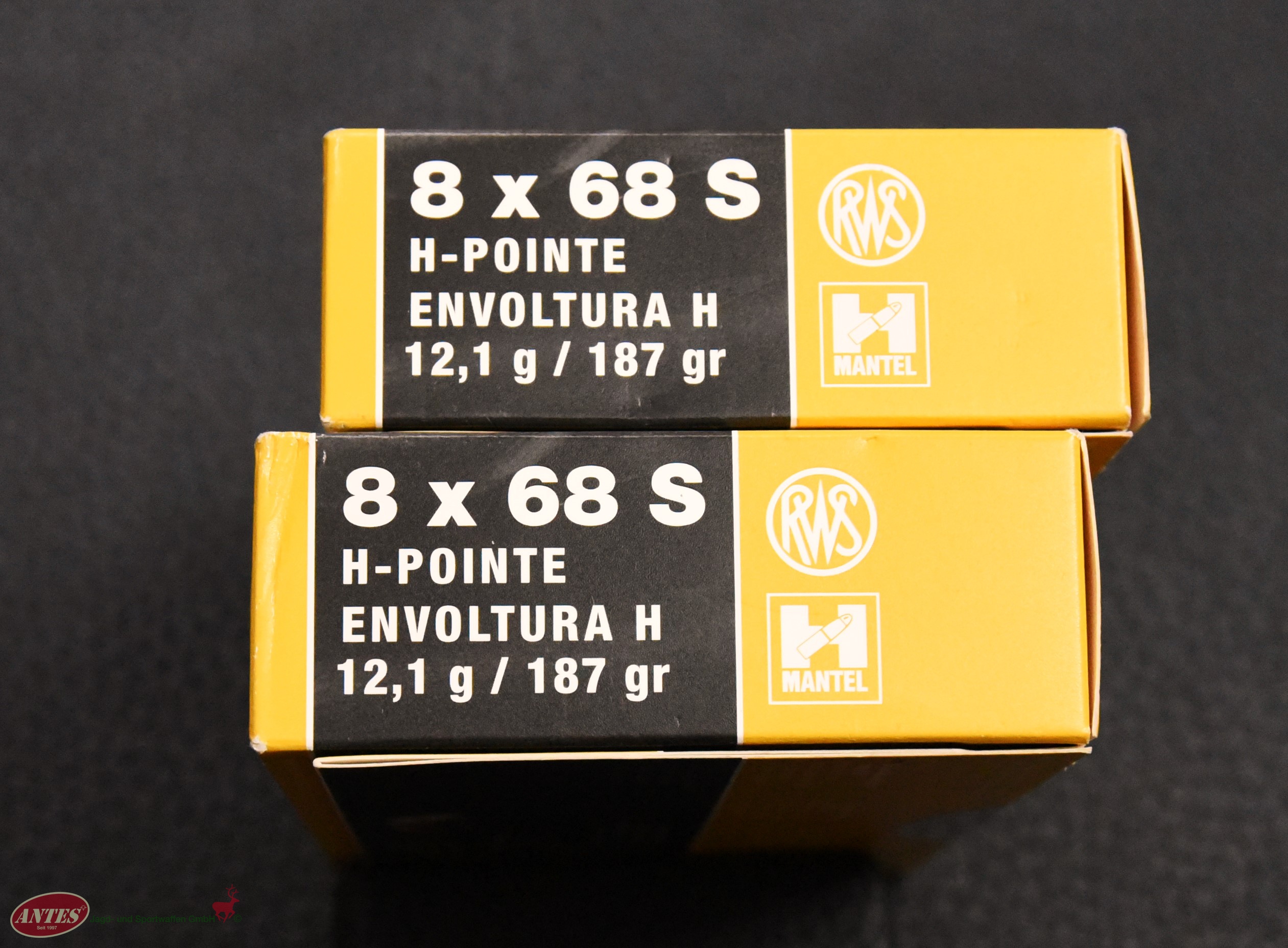 37 Patronen RWS H-Mantel, Kal. 8 x 68S, 12,1 g , 187 gr - eGun