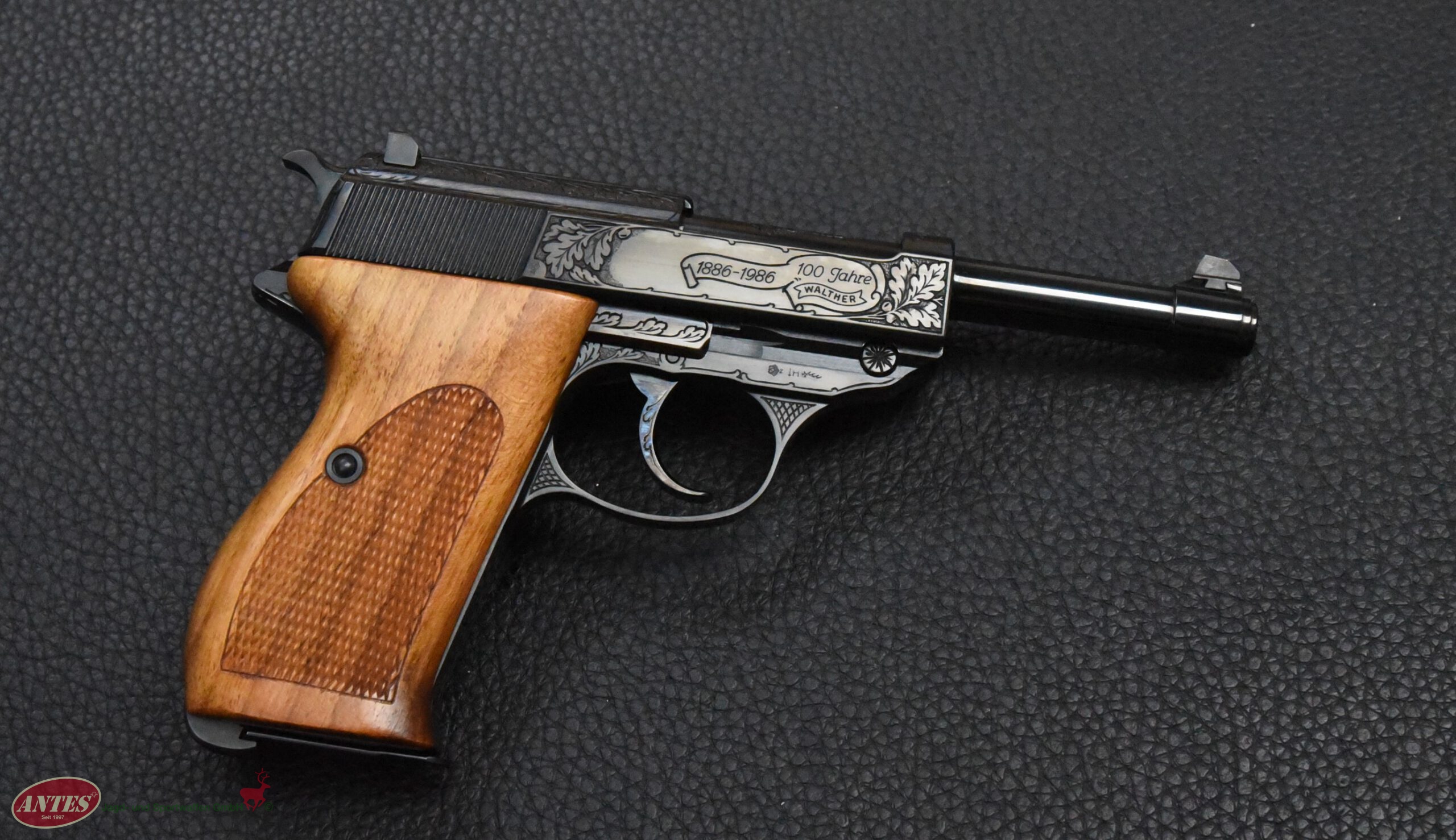 Walther Pistole Mod. P38, Jubiläumsmodell 100 Jahre (1886-1986), Kal. 9 mm Luger - eGun