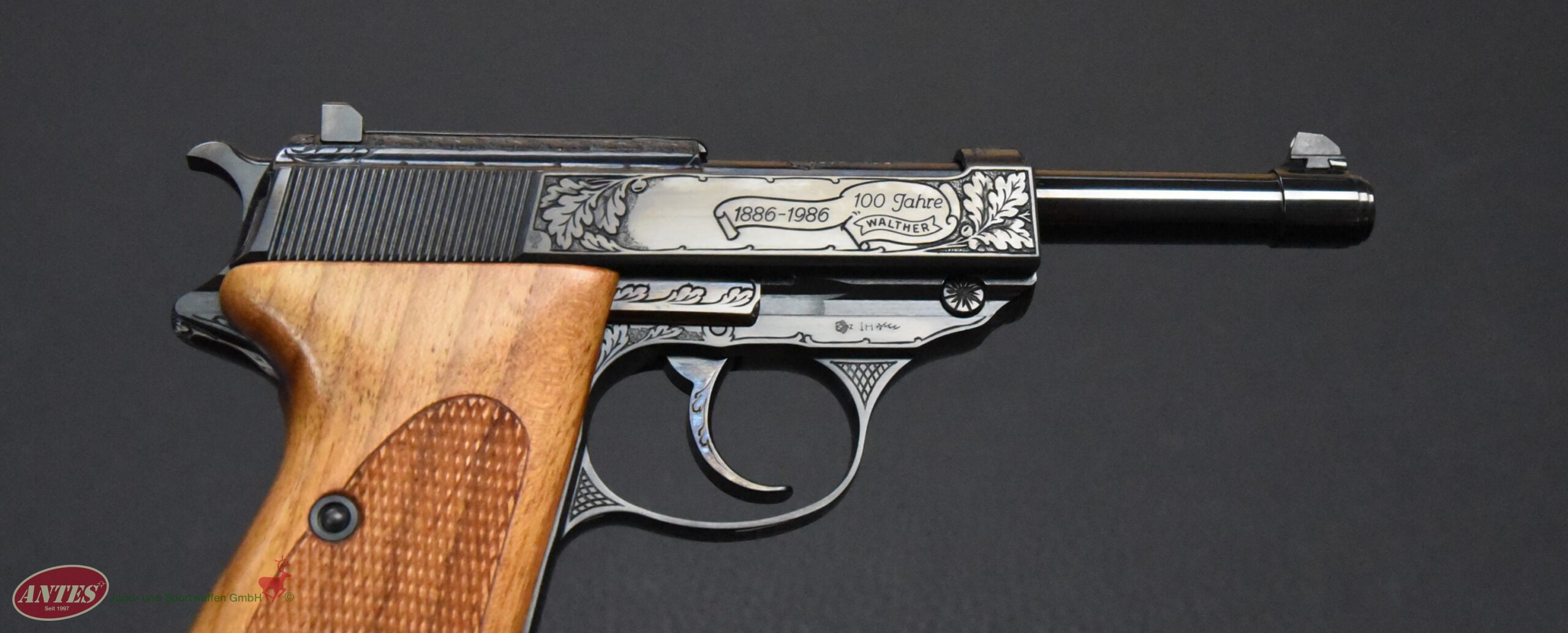 Walther Pistole Mod. P38, Jubiläumsmodell 100 Jahre (1886-1986), Kal. 9 mm Luger - eGun