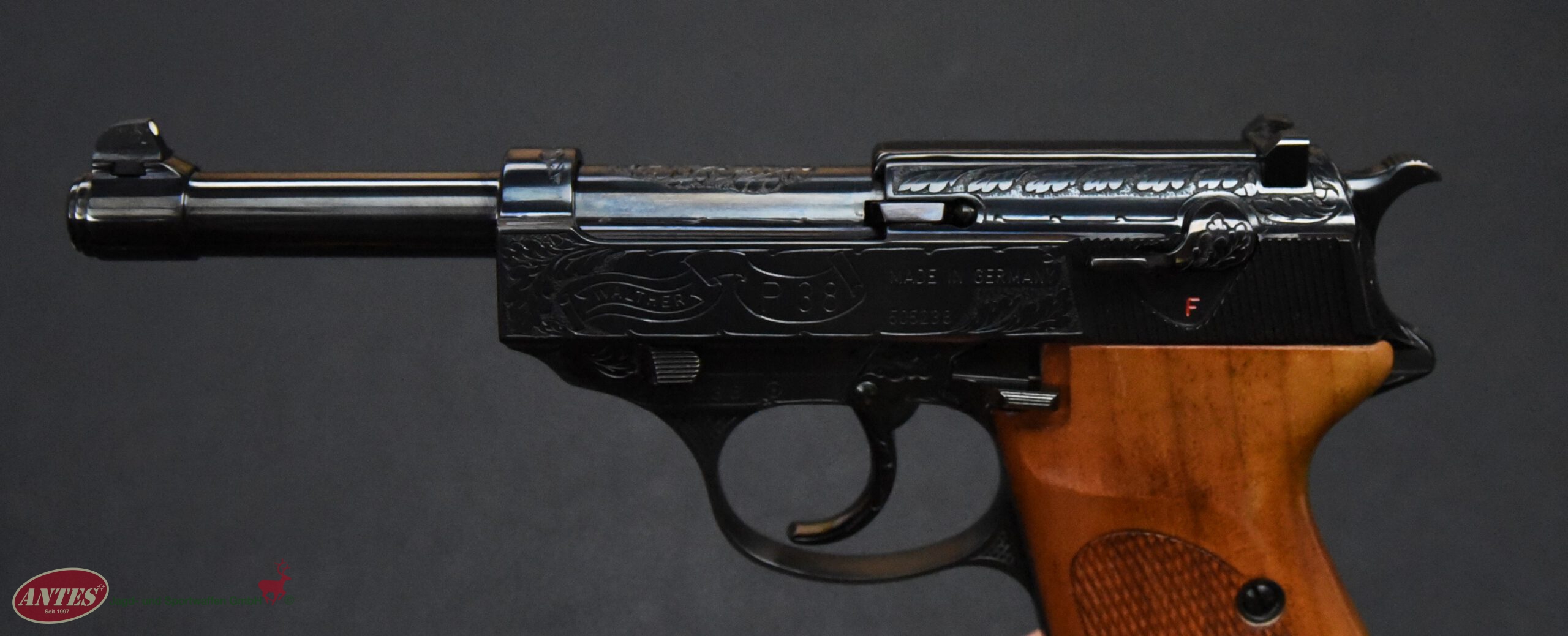 Walther Pistole Mod. P38, Jubiläumsmodell 100 Jahre (1886-1986), Kal. 9 mm Luger - eGun