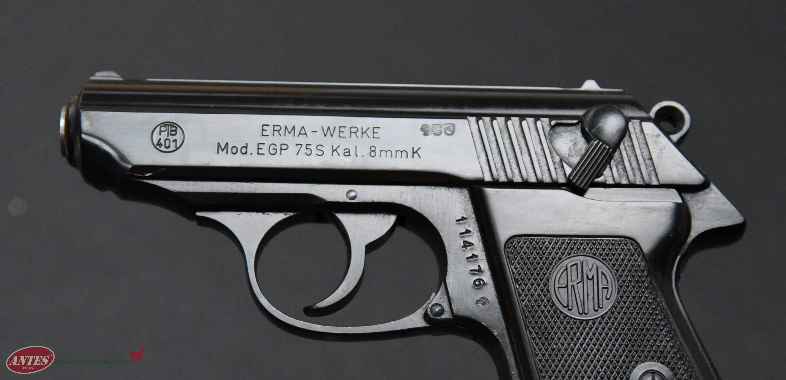 Schreckschuss-Pistole Erma Mod. EGP 75S (PTB 401), Kal. 8 mm Knall ...