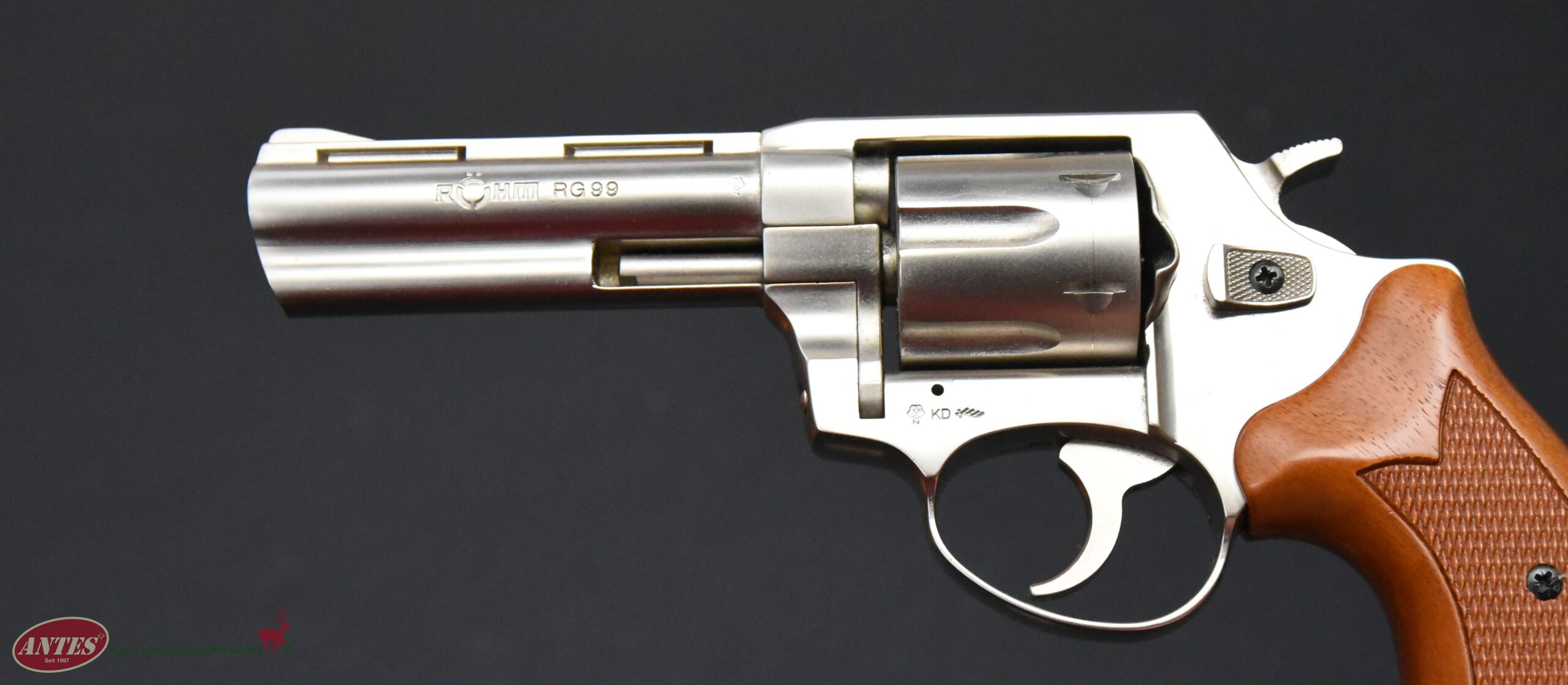 Röhm Schreckschuss-Revolver Mod. RG99 matt vernickelt (PTB 452), Kal. 9 ...