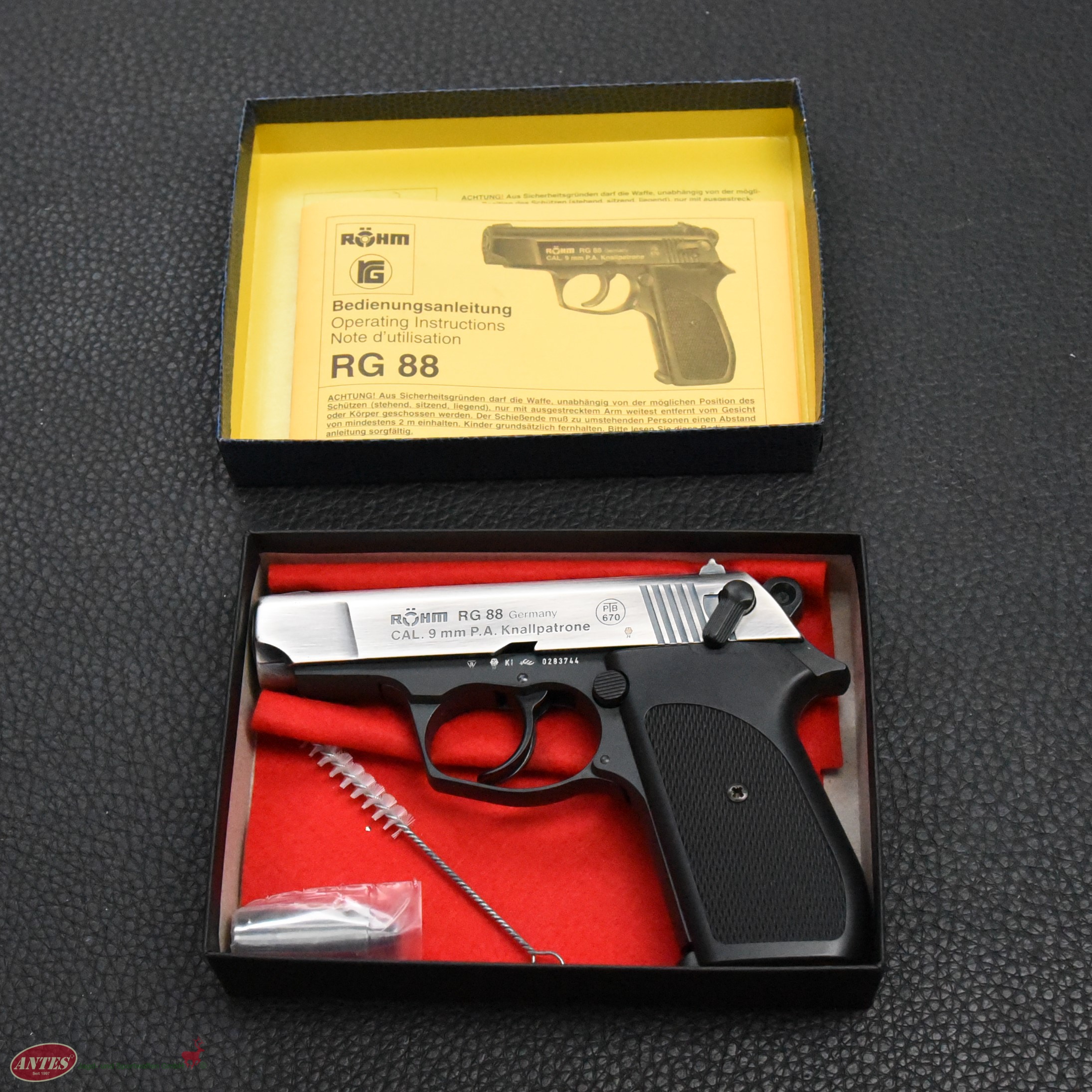 Schreckschuss-Pistole Röhm Mod. RG 88 Altnickel (PTB 670), Kal. 9 mm P.A. Knall - eGun